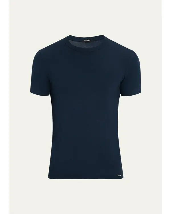 TOM FORD Solid Stretch Jersey T-shirt - Navy
