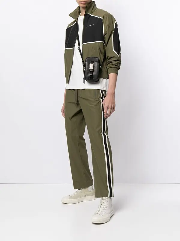 PORTS V Side Stripe Track Pants - Green