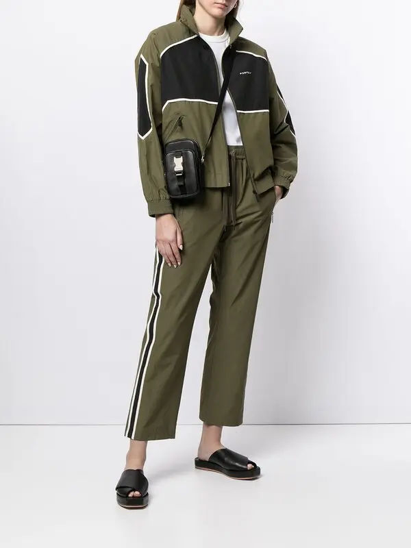 PORTS V Side Stripe Track Pants - Green