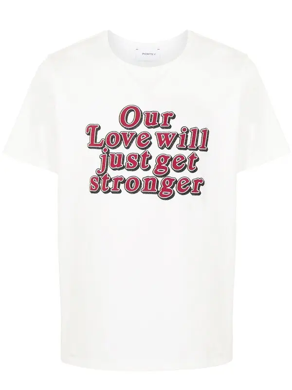 PORTS V Slogan Print T-shirt