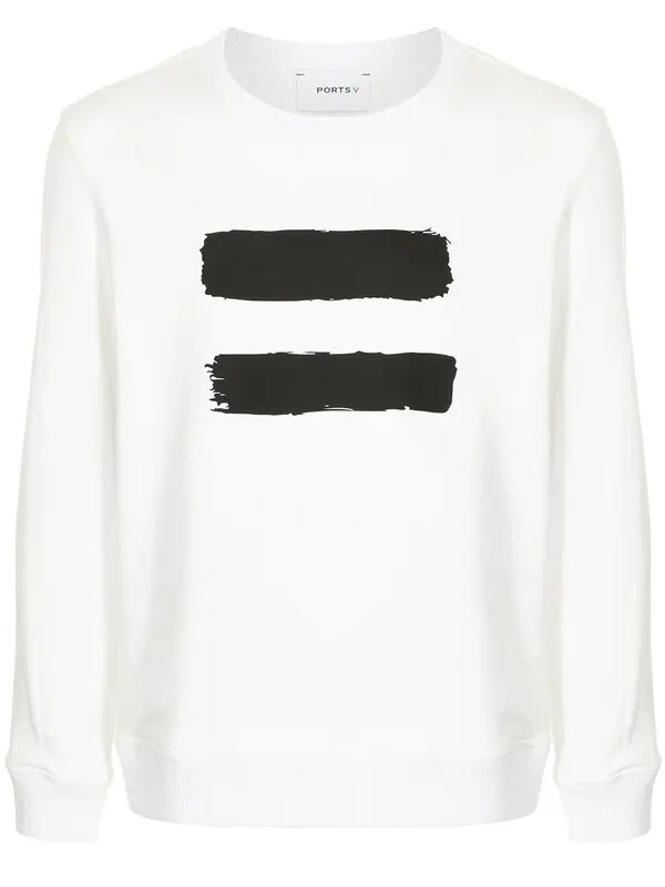 PORTS V Stronger Together Print Sweatshirt - White