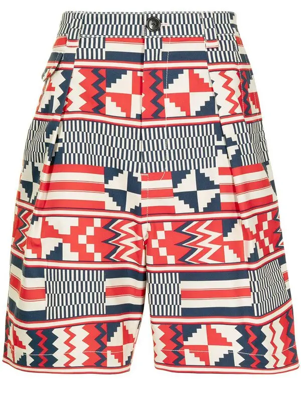 PORTS V Geometric-print Shorts