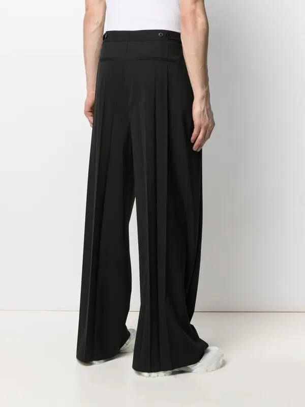 Valentino Garavani Tailored Wide-leg Trousers - Black