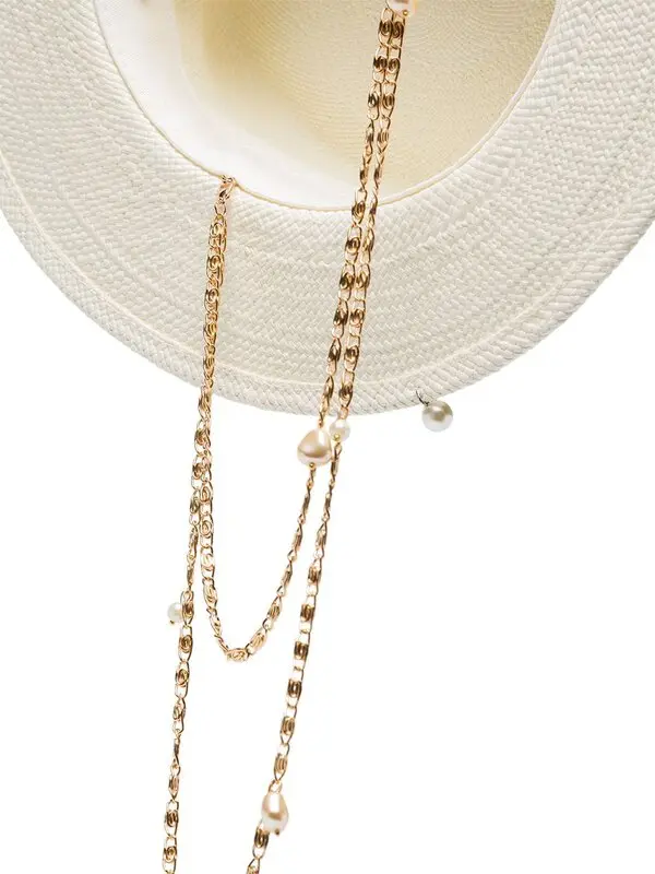 Ruslan Baginskiy Chain Strap Boater Hat