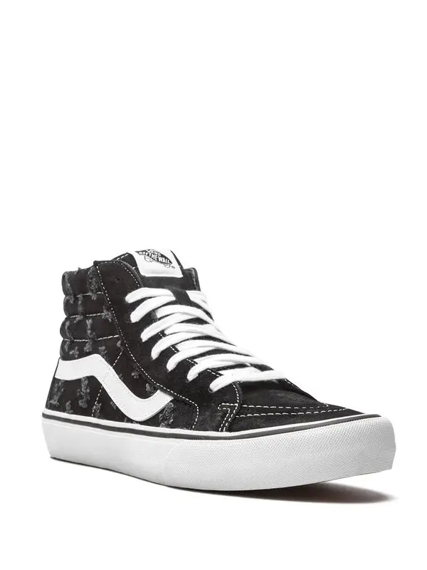 VANS X Supreme Sk8-hi Hole Punch Denim Sneakers - Black