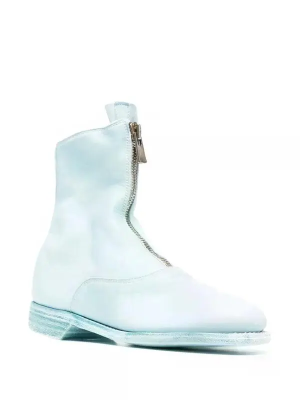Guidi Leather Zipped Boots - Blue