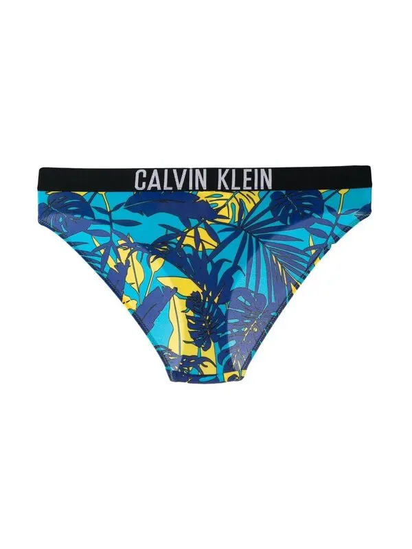 Calvin Klein Tropical-print Bikini Bottoms