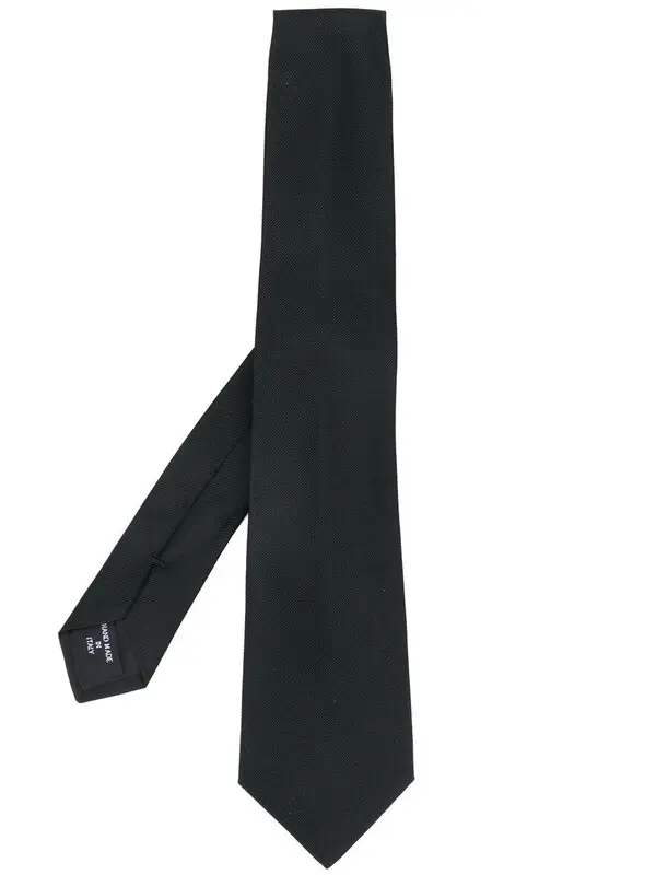 Giorgio Armani Striped Textured Tie - Black