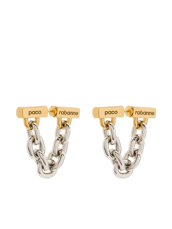 Rabanne Chain-link Earrings - Gold