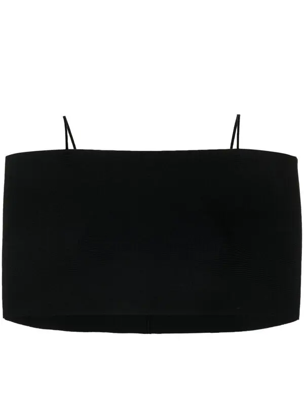 AMBUSH Cold-shoulder Cropped Top - Black