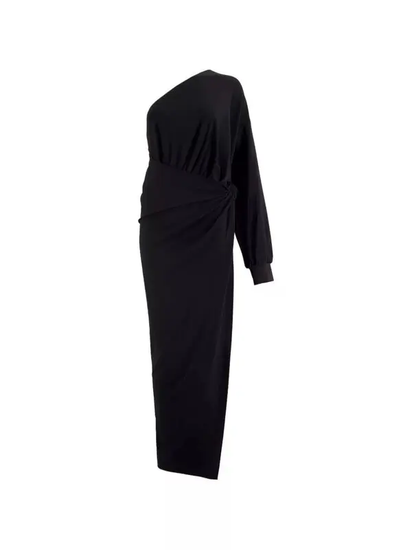 Balenciaga Asymmetric Wrap Midi Dress