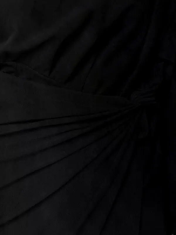 Balenciaga Asymmetric Wrap Midi Dress