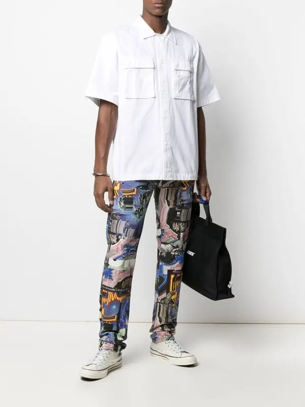 DIESEL® Graphic Print Cotton Jeans