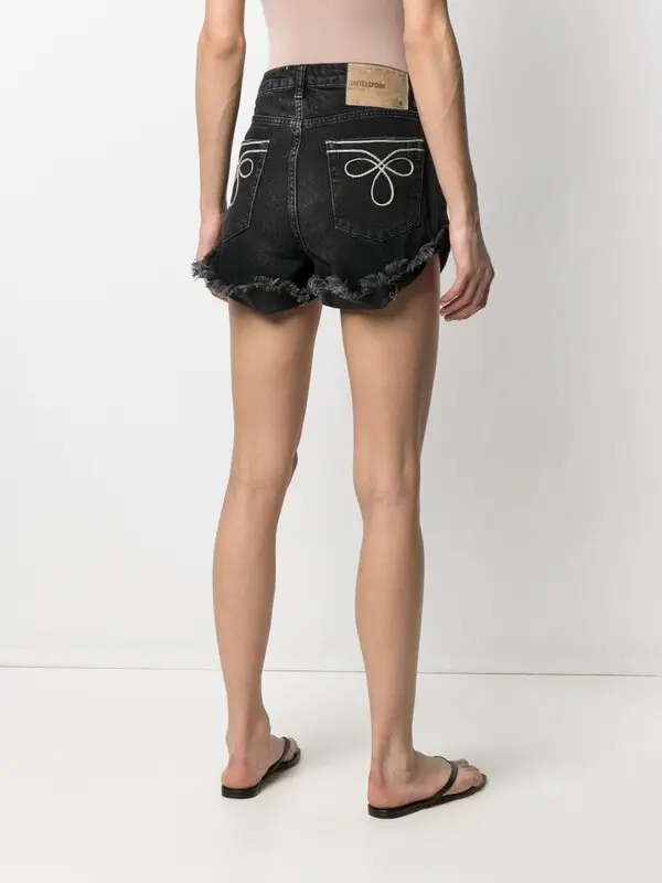 ONETEASPOON Frayed-edge Denim Shorts