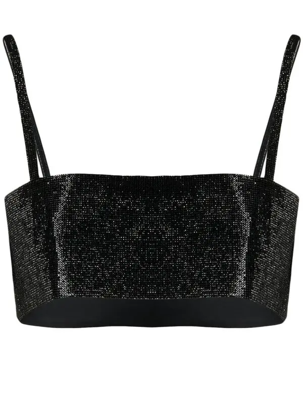 NUE Charlotte Crystal-embellished Top - Black