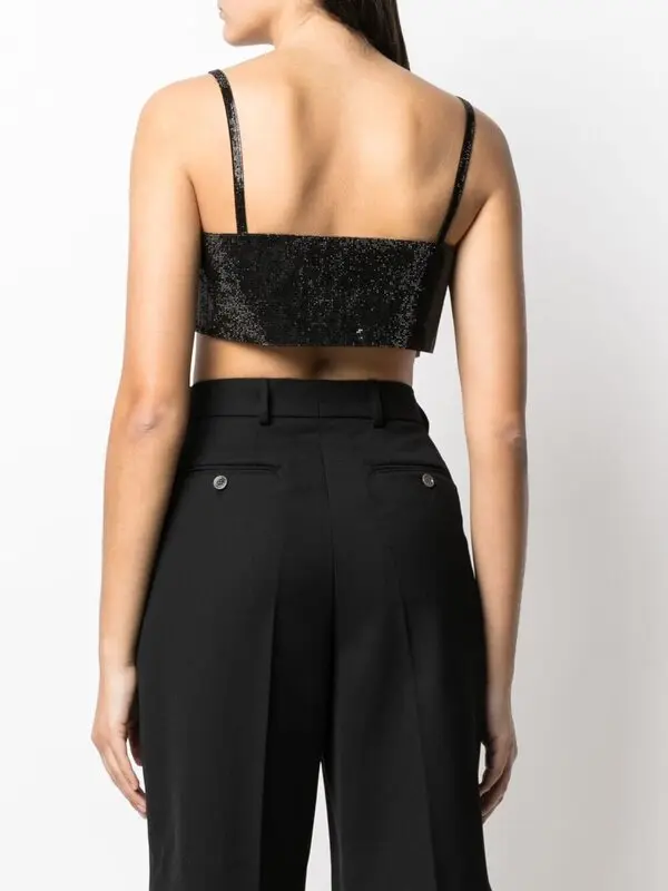 NUE Charlotte Crystal-embellished Top - Black
