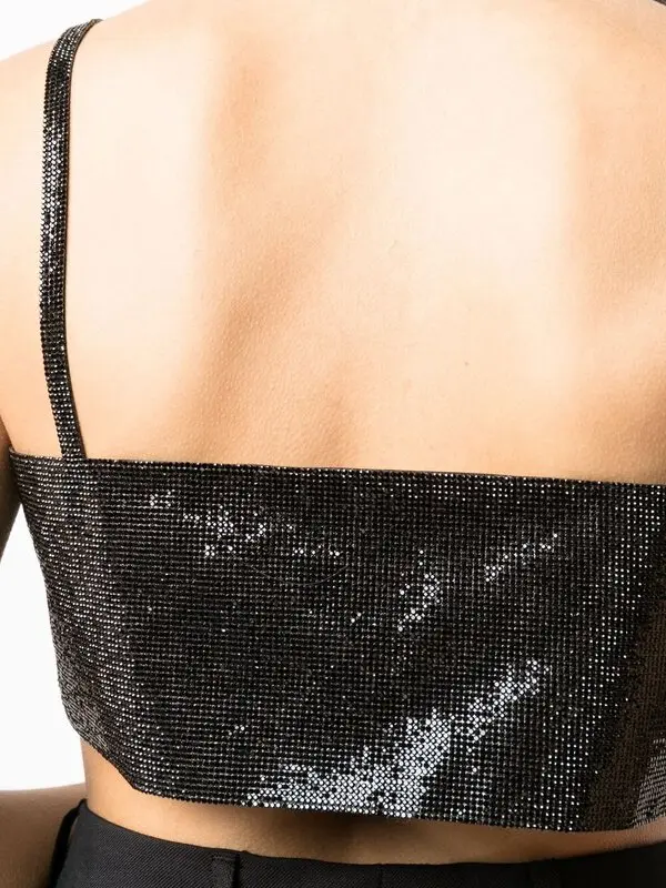 NUE Charlotte Crystal-embellished Top - Black
