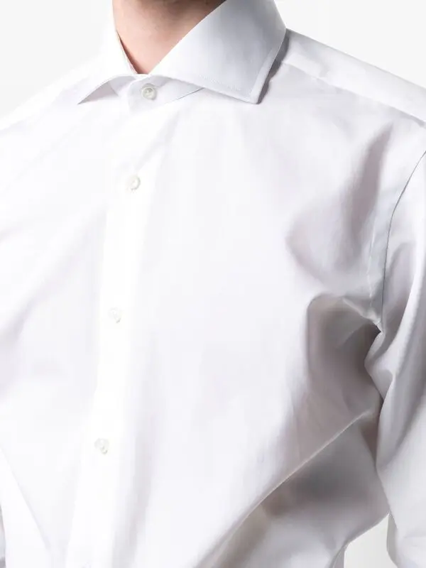 BARBA NAPOLI Spread Collar Shirt - White