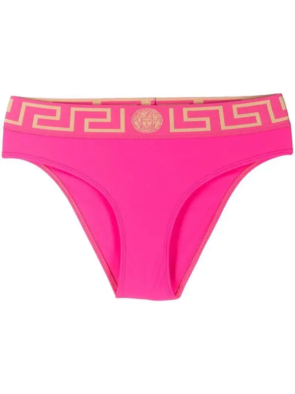 Versace Greca Border Bikini Bottom - Pink