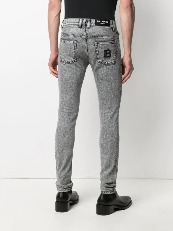 Balmain Acid-wash Skinny Jeans