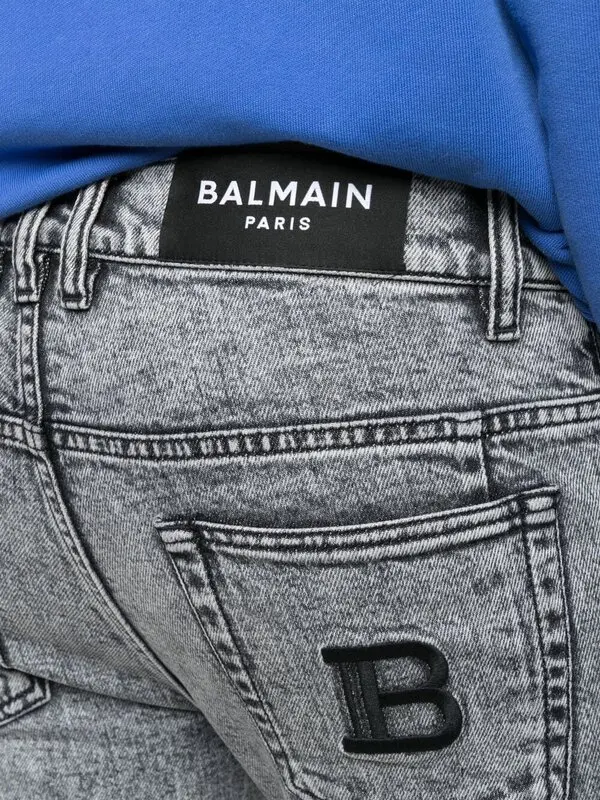 Balmain Acid-wash Skinny Jeans