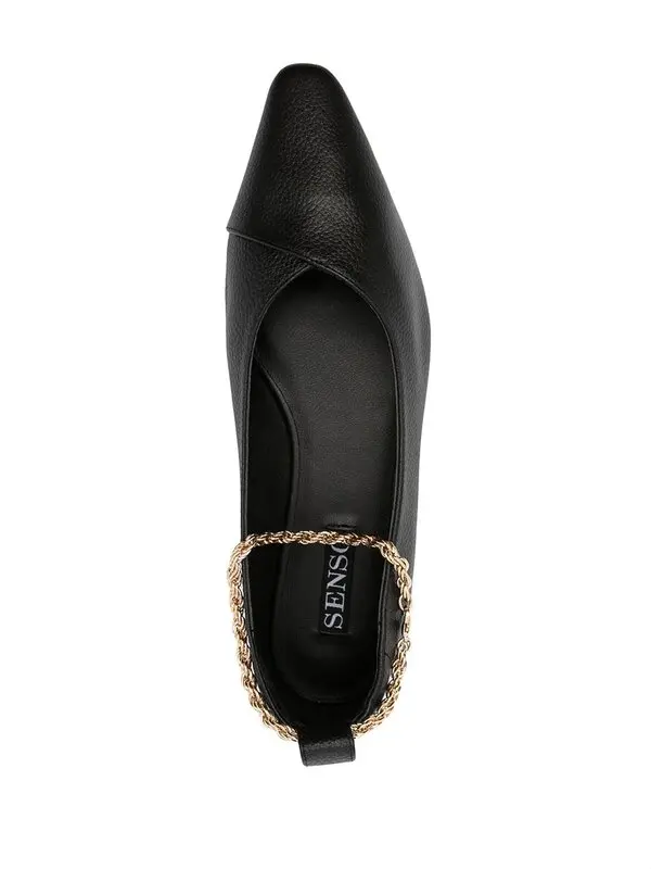Senso Aubree Ii Leather Ballerina Shoes - Black
