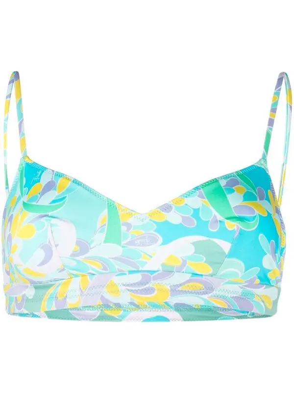 Emilio Pucci Graphic-print Bikini Top