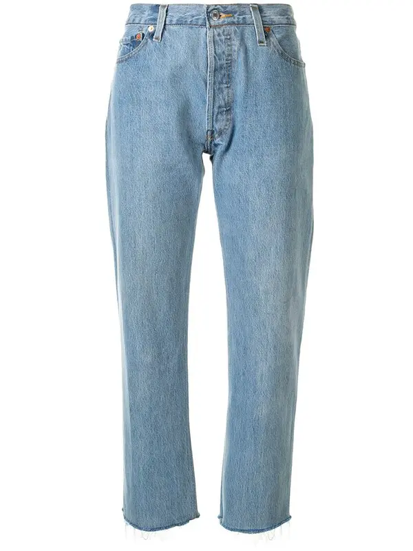 RE/DONE Stove Pipe Cropped Jeans