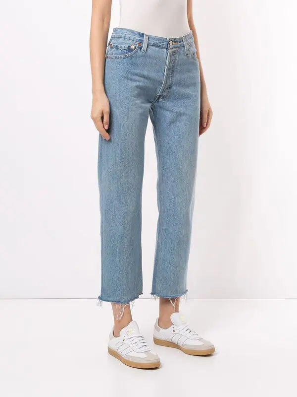 RE/DONE Stove Pipe Cropped Jeans