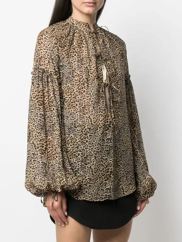 Wandering Leopard Print Blouse