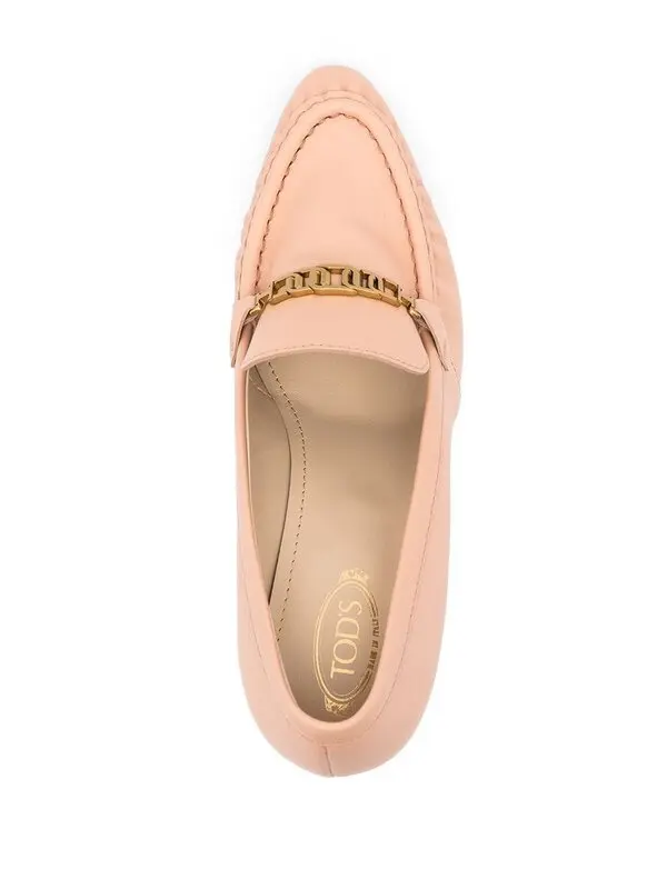 TOD'S Chain-embellished Loafer Pumps