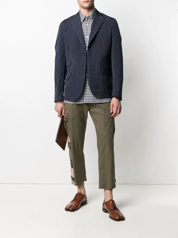 Comme Des Garçons Gingham-check Print Cotton Shirt - Black