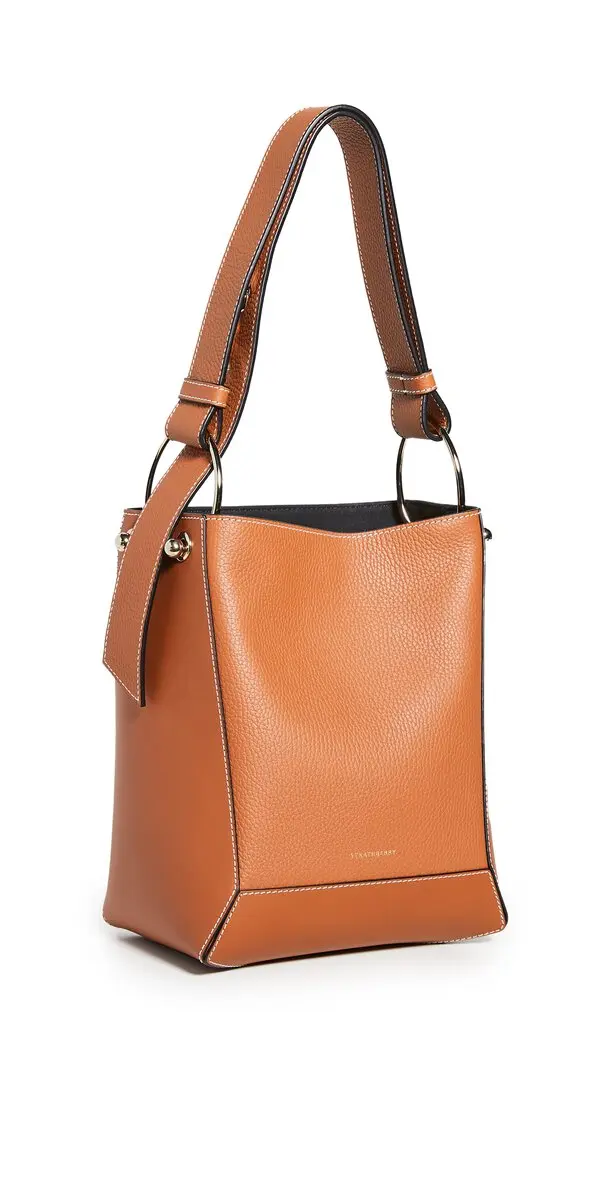 Strathberry Lana Midi Bucket Bag Tan Editorialist