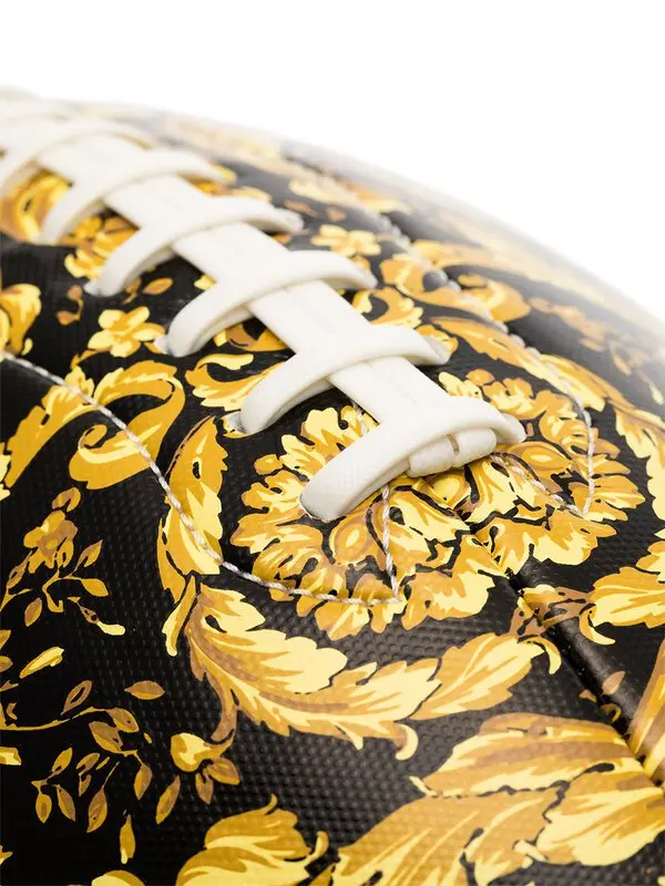 Versace Barocco-Print Rugby Ball - Black | Editorialist