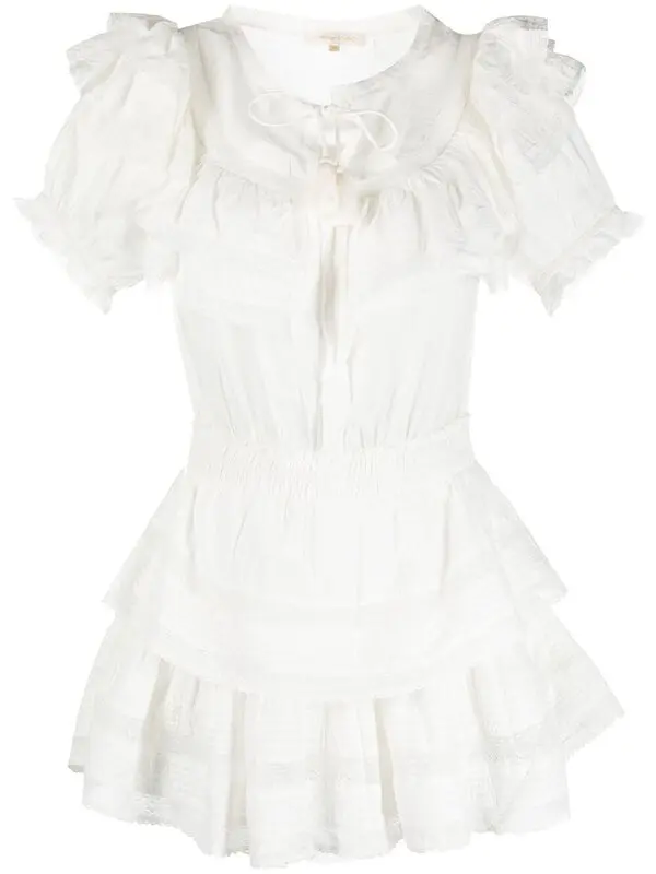 LoveShackFancy Liv Ruffled-trim Dress