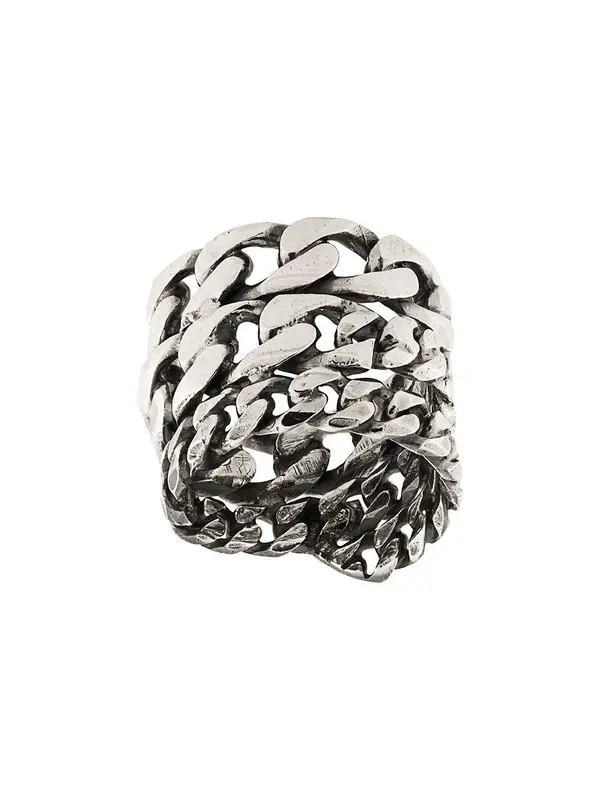 Emanuele Bicocchi Stacked Cable Chain Ring - Silver