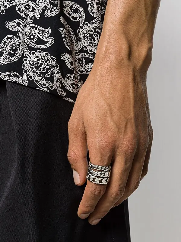 Emanuele Bicocchi Stacked Cable Chain Ring