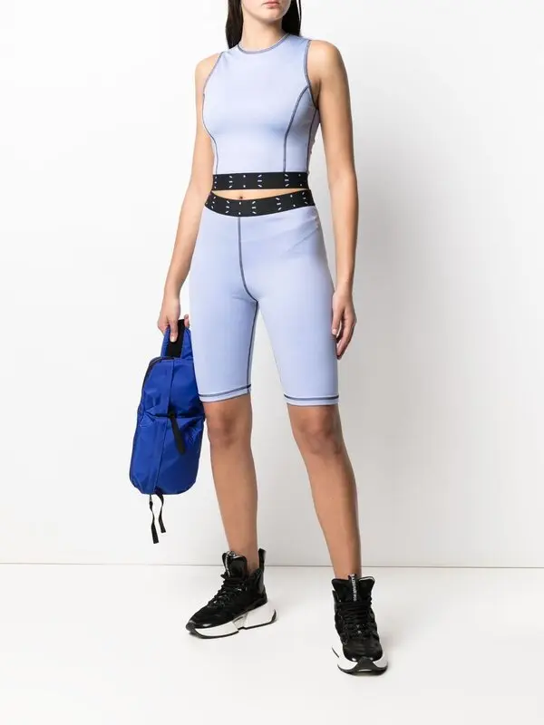 Alexander McQueen Stitched Cycling Shorts - Purple