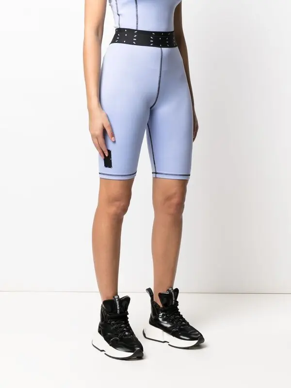 Alexander McQueen Stitched Cycling Shorts - Purple