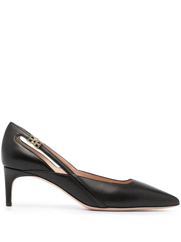 Bally Elsa B-chain Plaque Leather Pumps