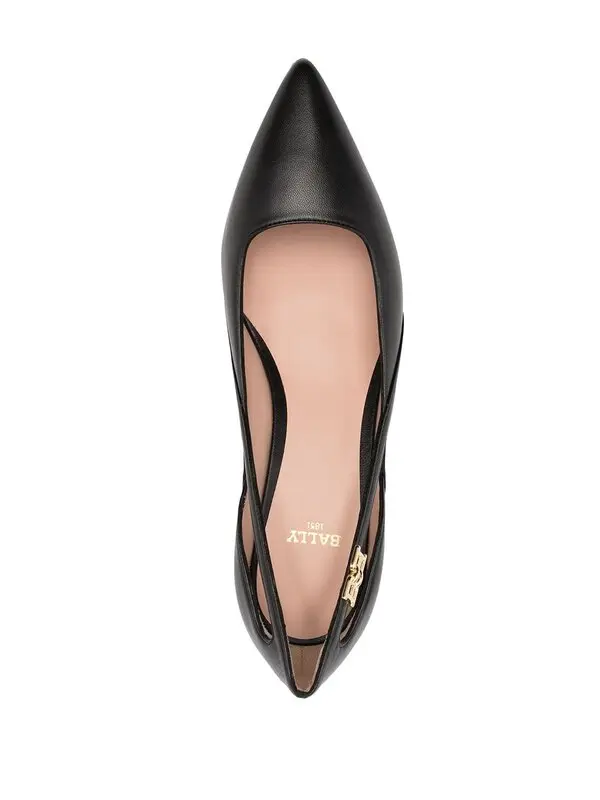 Bally Elsa B-chain Plaque Leather Pumps