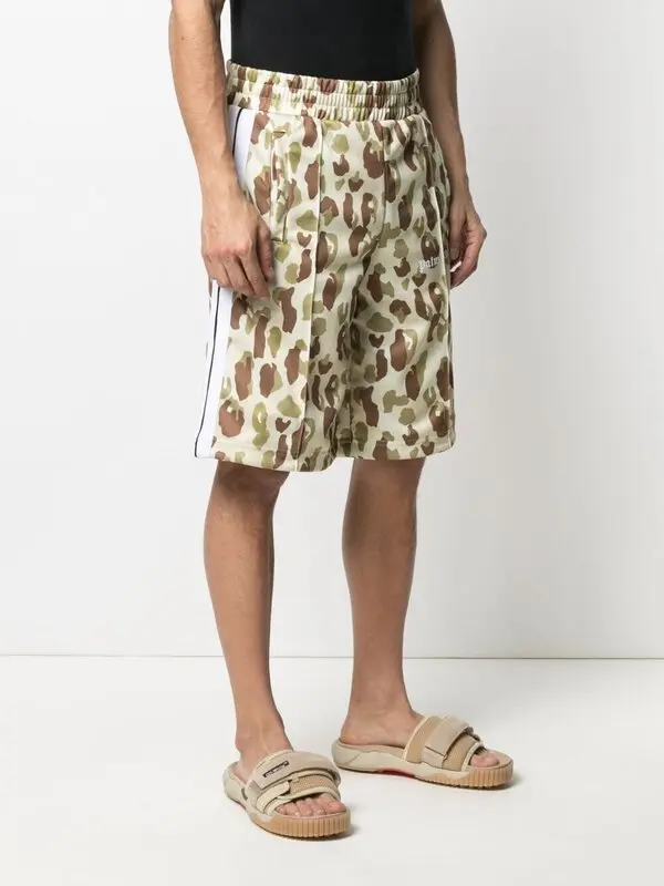 Palm Angels Logo Camouflage-print Shorts