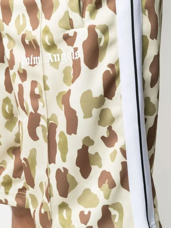 Palm Angels Logo Camouflage-print Shorts