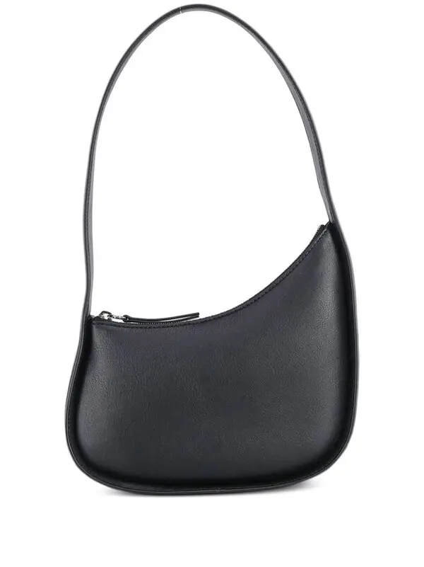 THE ROW Half Moon Leather Shoulder Bag - Black