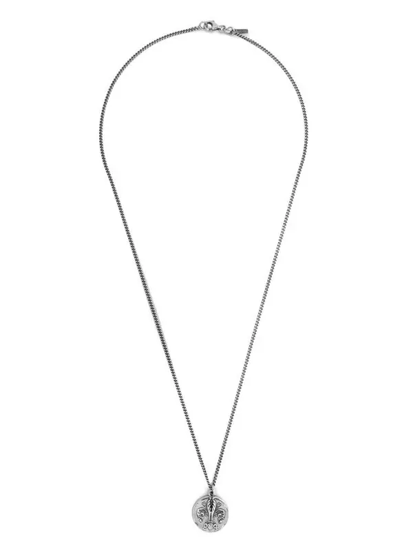 Emanuele Bicocchi Lily Coin Pendant Necklace - Silver