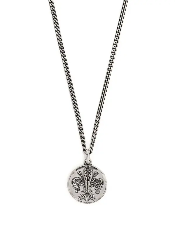 Emanuele Bicocchi Coin Pendant Necklace - Silver