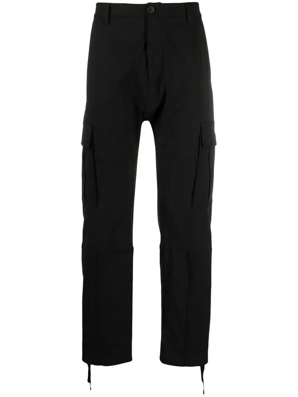 COUNTY OF MILAN Straight-leg Cargo Trousers - Black