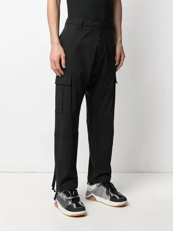 COUNTY OF MILAN Straight-leg Cargo Trousers - Black