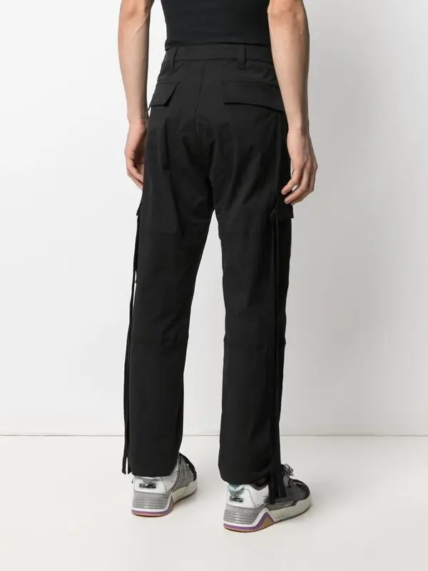 COUNTY OF MILAN Straight-leg Cargo Trousers - Black