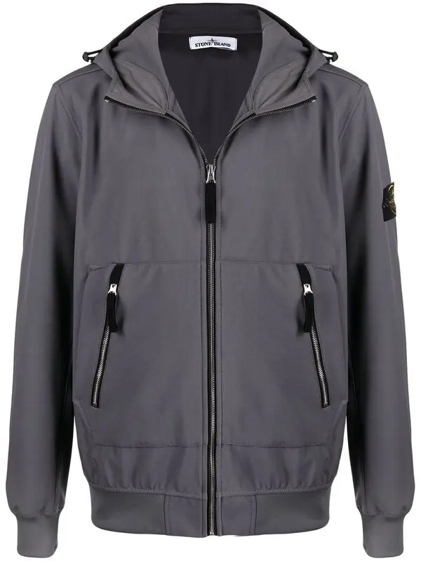 Stone Island Lightweight Hooded Jacket - Grey